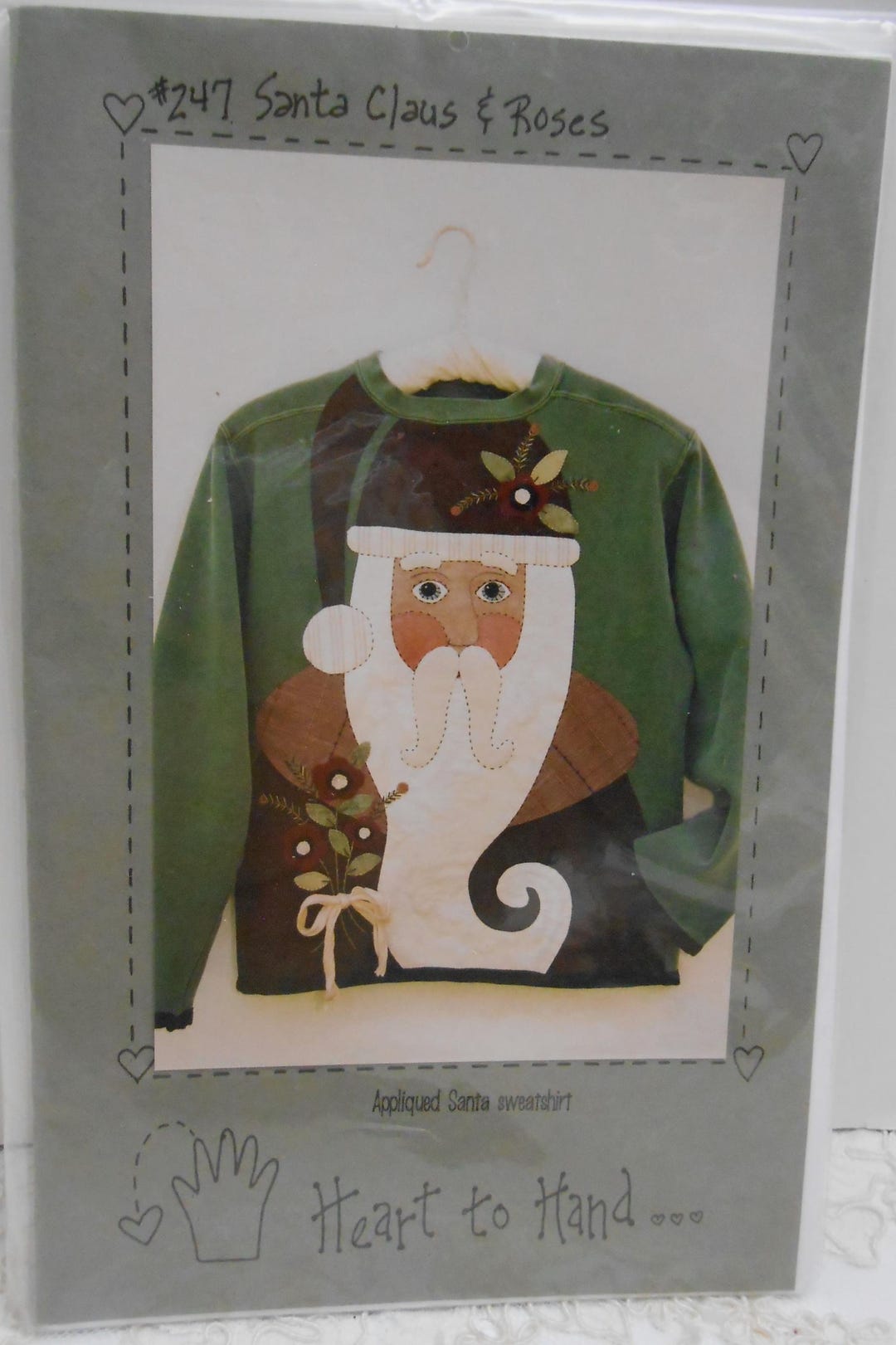 APPLIQUED SANTA Pattern by Heart to Hand Patterns UNCUT - Etsy