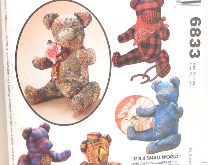 Mccall's Jointed Bear Pattern by Joanne Beretta, No. 6833 - UNCUT - Etsy
