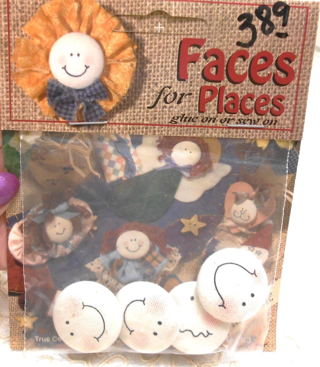Vintage "smiley Faces" Buttons in Original Packages, Pad Back, 1 Inch ...