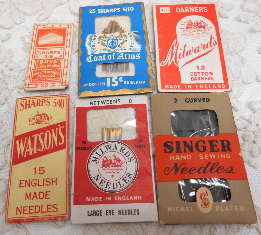 Vintage Six (6) Different Sewing Needle Packs - Etsy