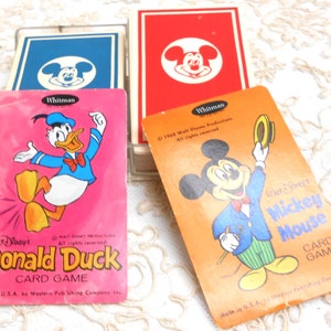 Vintage Mickey Mouse Playing Cards Game in Original Plastic Box - Etsy