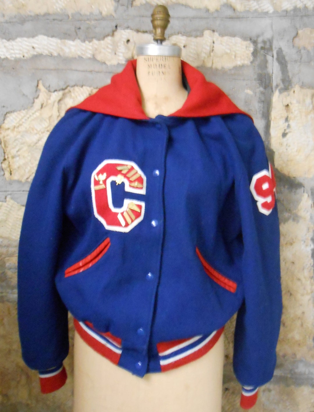 JAIME'S Vintage 1994 Girl's Varsity Letter Jacket With Badges by Delong ...