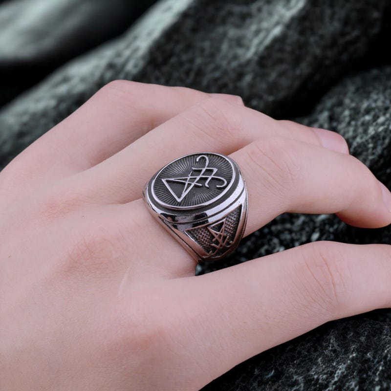 Satanic Rings for Men - Etsy