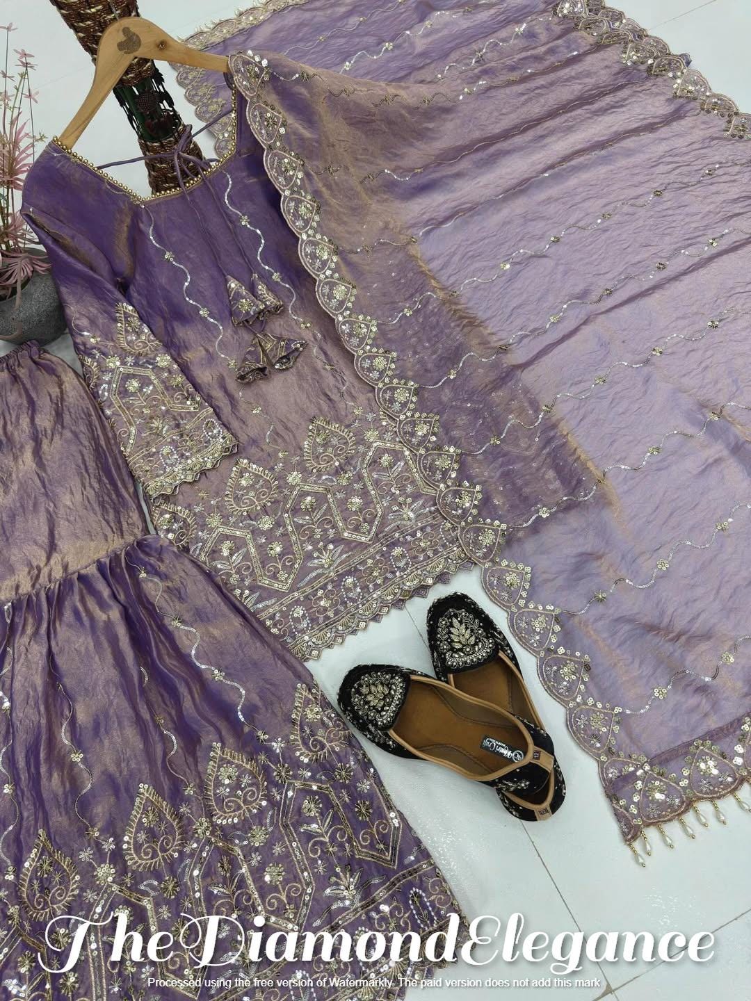 Hand-embroidered Viscous Salwar Kameez | Designer Wedding Suit | Ready ...