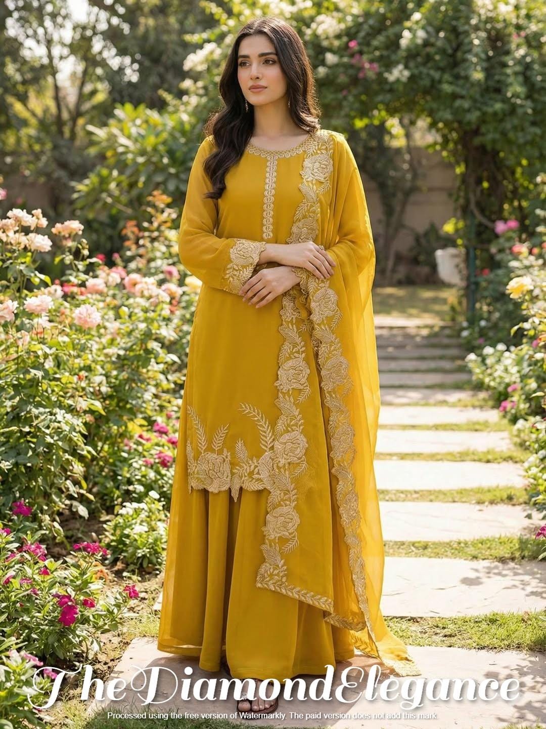 Hand-embroidered Viscous Salwar Kameez | Designer Wedding Suit | Ready ...