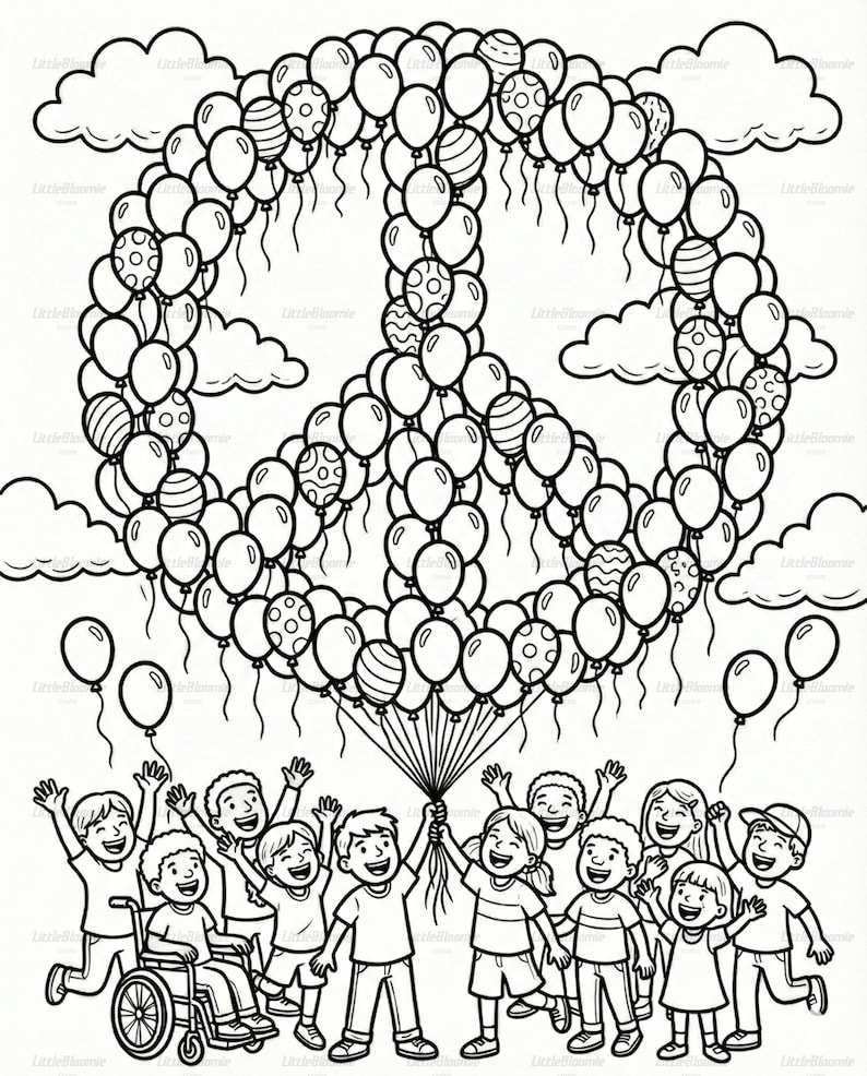 MLK Day Coloring Pages, Peace and Unity (digital Download) - Etsy