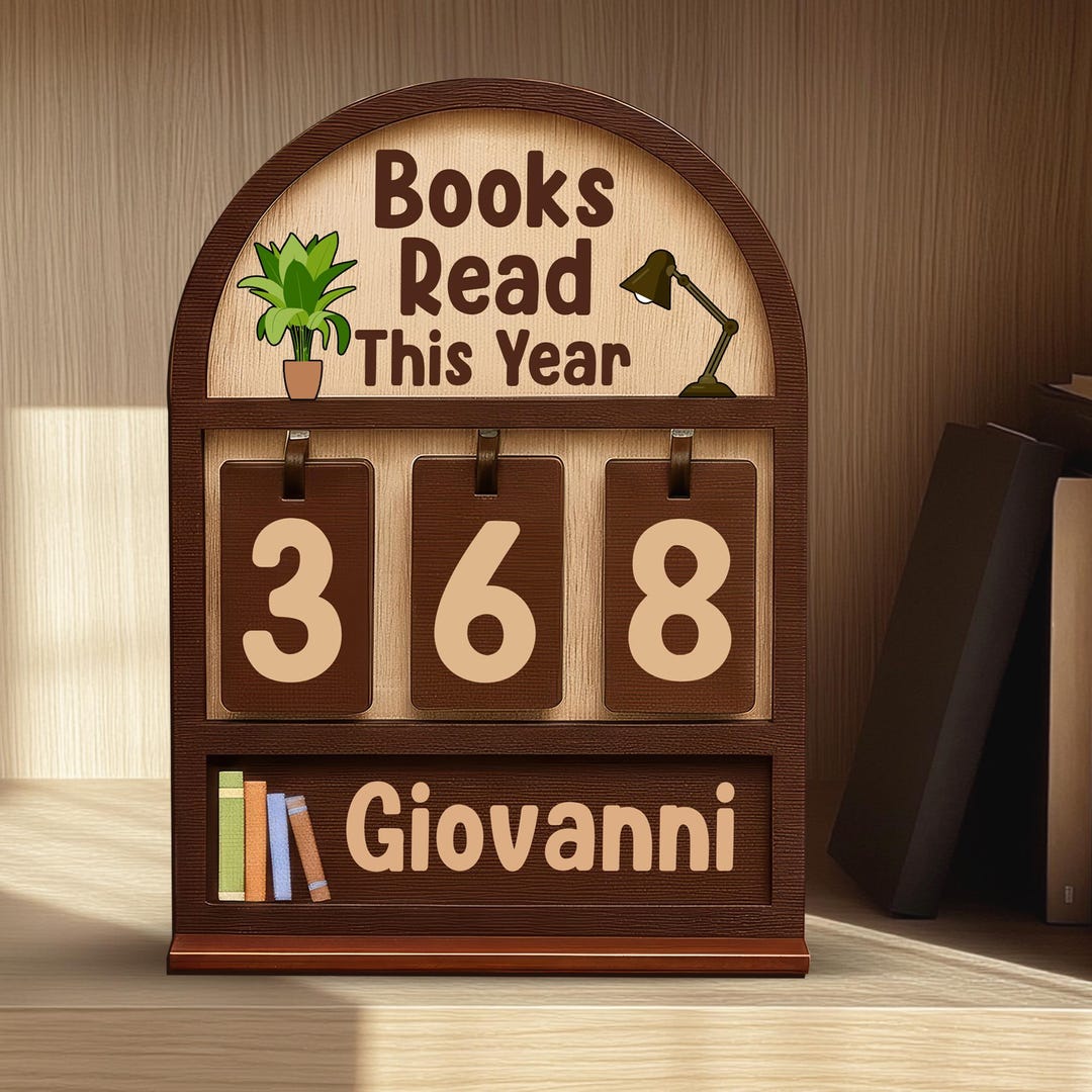 Personalized Reading Tracker Gift for Book Lovers • Spring Home Decor ...
