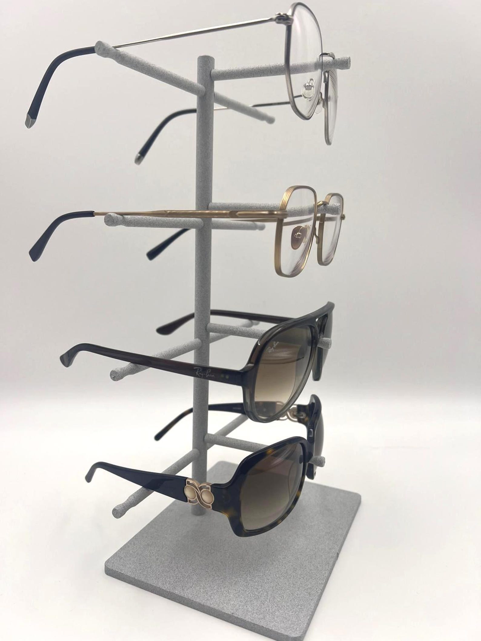4 Pair Metal Eyeglass Stand : Minimalist Colorful Display Rack for ...