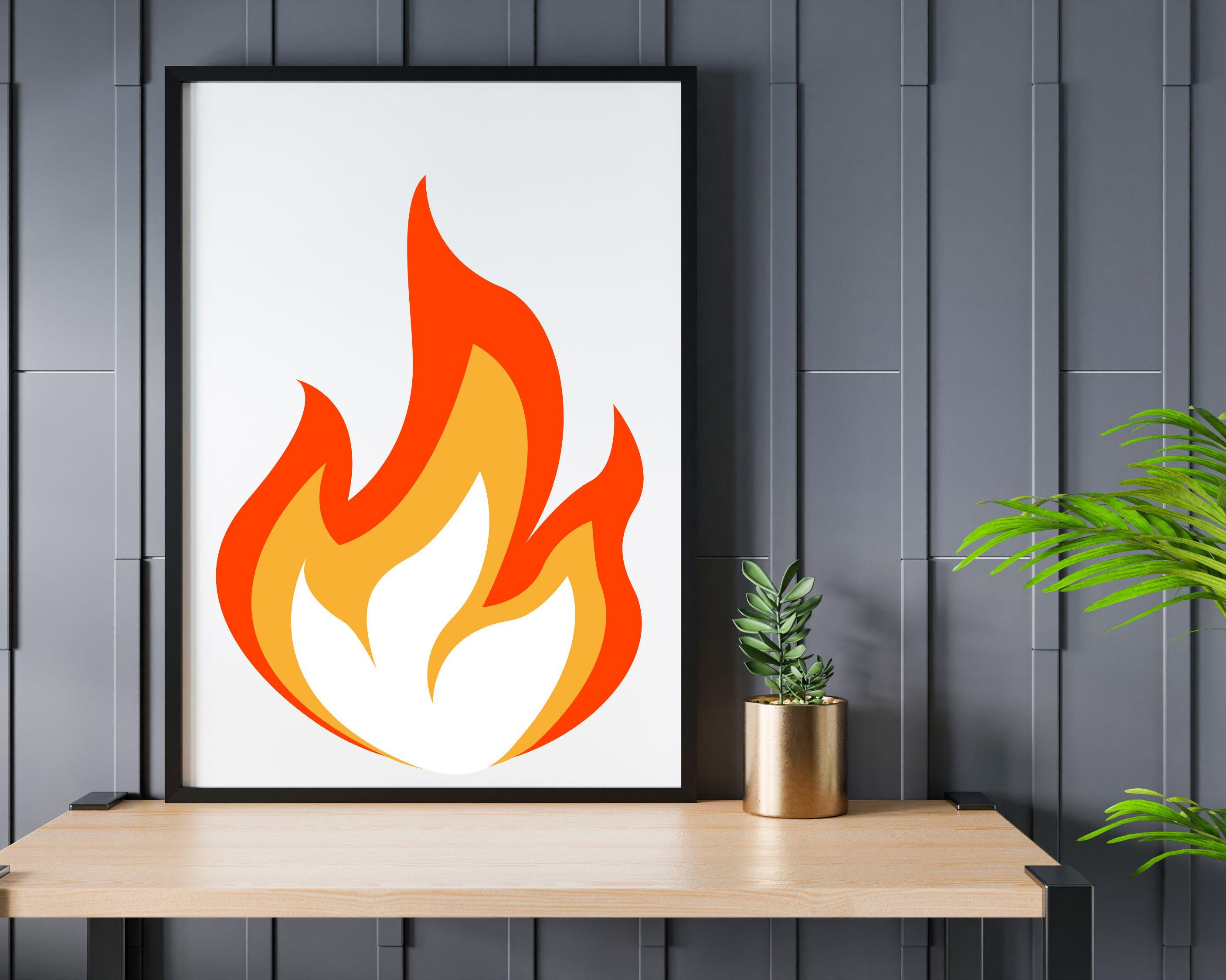 Fire Flames SVG Bundle: Clipart, Frames (digital Download) - Etsy