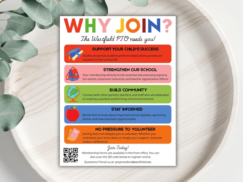 Editable PTO PTA Recruitment Flyer Template: Rainbow Boho Design (CANVA ...
