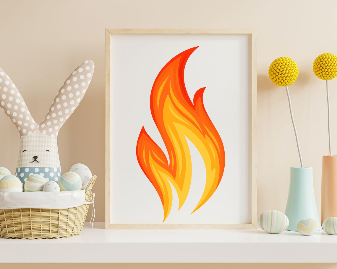 Fire Flames SVG Bundle: Clipart, Frames (digital Download) - Etsy