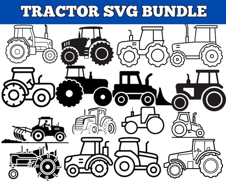 Tractor SVG Clipart Bundle: Farm Truck Cut Files (digital Download) - Etsy