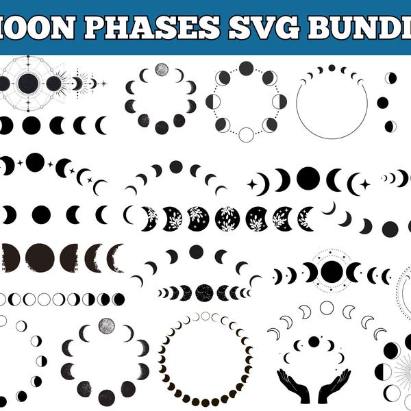 Moon Svg - Etsy