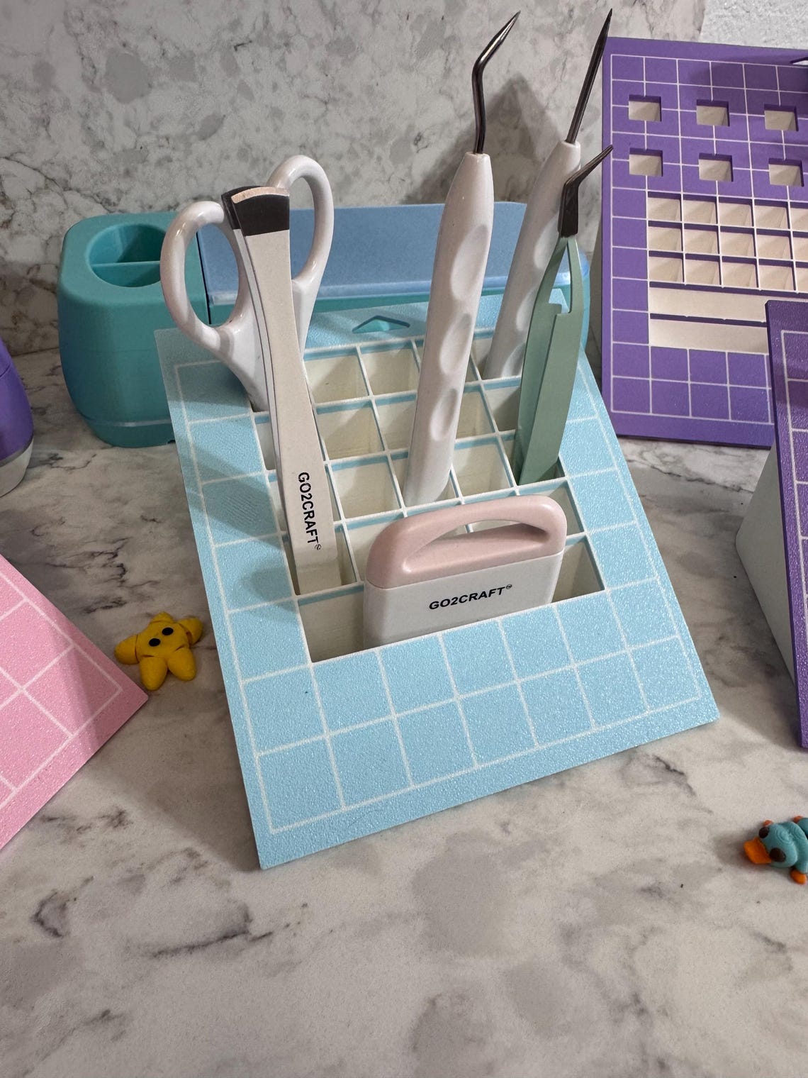 Micro Mini Mat Crafting Tool Caddy - Storage Tray - Cricut Mat Inspired ...