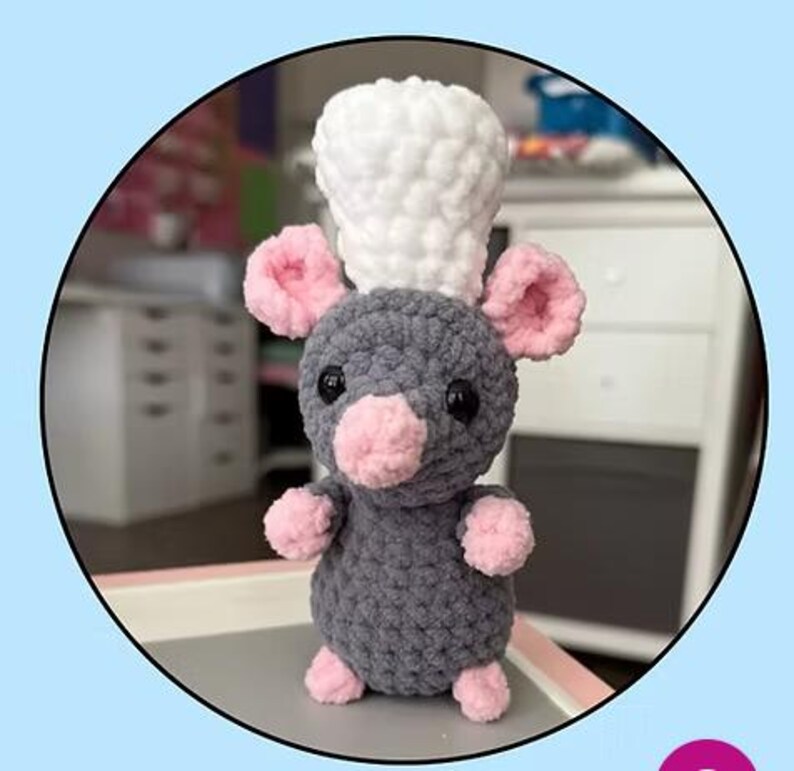 CHEF RAT Amigurumi Crochet Pattern | Whimsical Kitchen Decor PDF ...