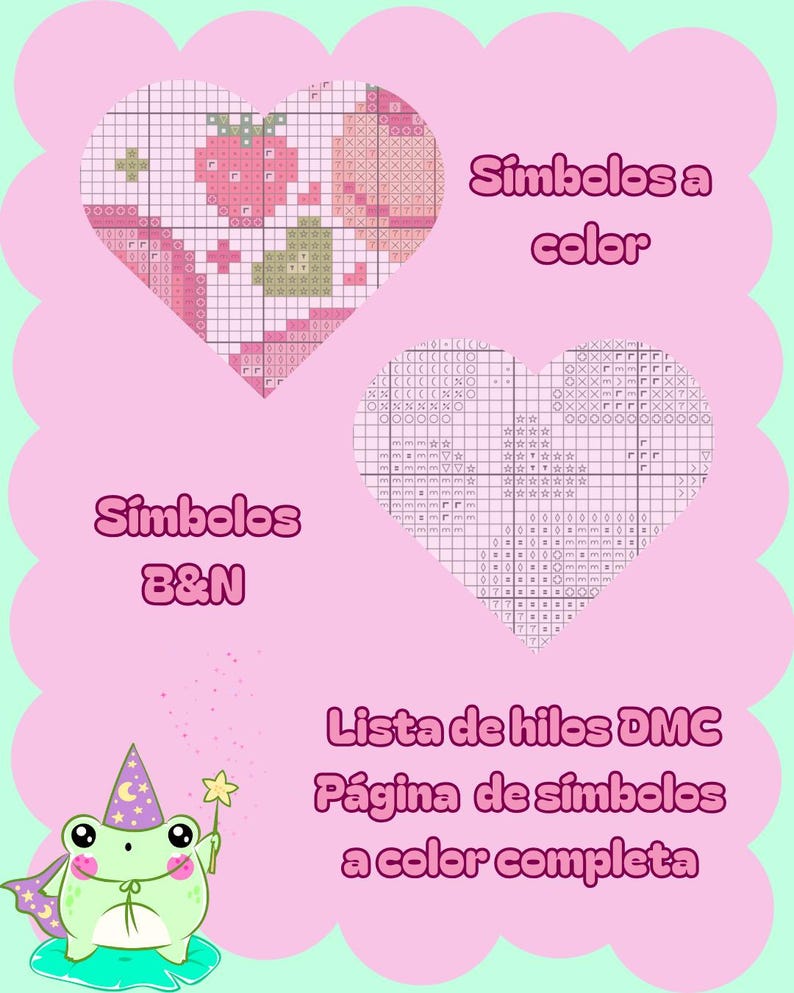 Strawberry Matcha Cross Stitch Pdf Pattern, Cute, Pink, Green, Diy Gift ...
