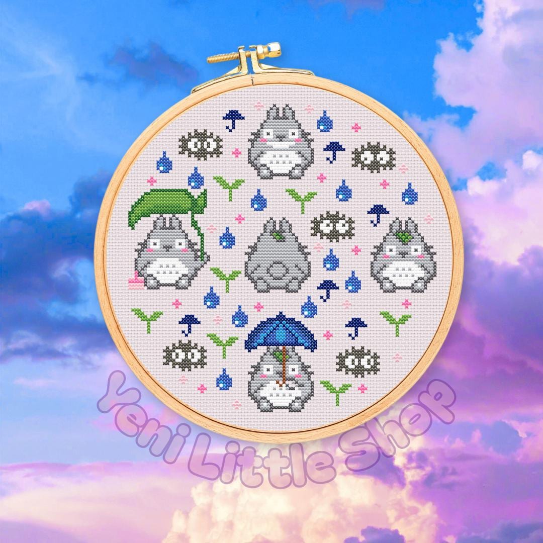 Totoro Cross Stitch Pattern: Studio Ghibli DIY (PDF Pattern) - Etsy
