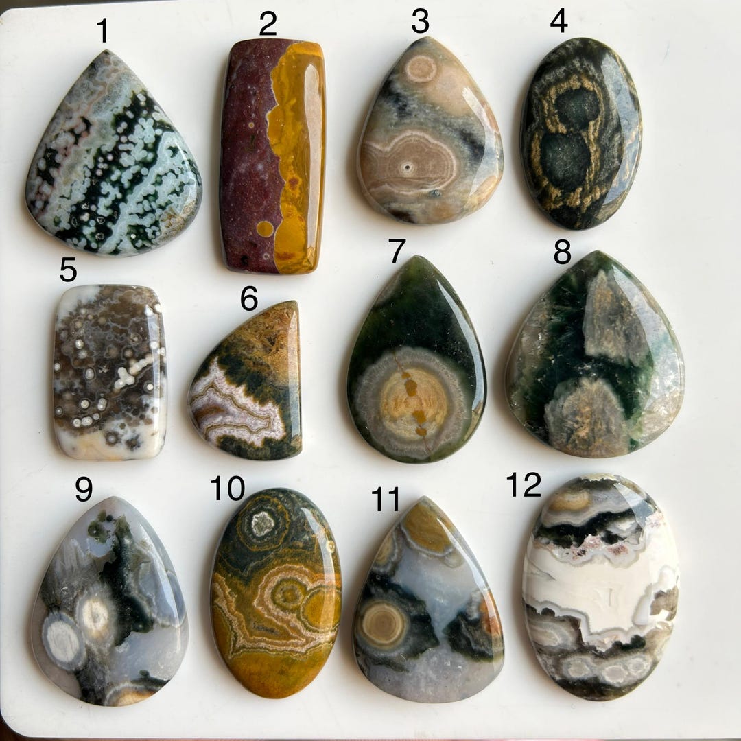 Ocean Jasper Stone Natural Polished Gemstone Calming Healing Crystal ...