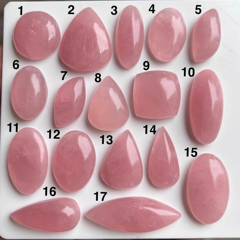 Rose Quartz Cabochon, A One Quality Rose Quartz Cabochon for Making ...