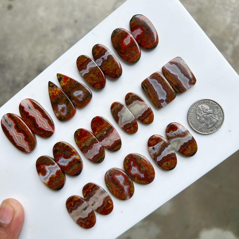 Natural Seam Agate Pair Gemstone Lot Wholesale Seam Agate Pairs ...