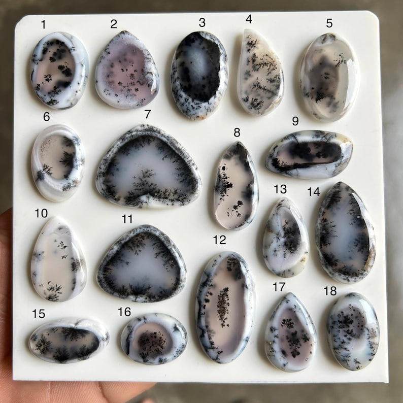 Natural Dendrite Opal Cabochon – Dendritic Opal Loose Stone – Scenic ...