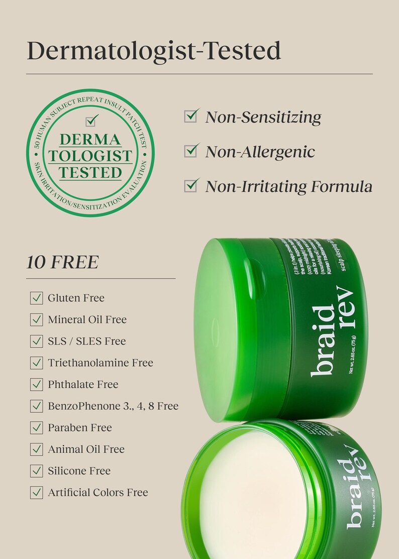 Braid Rev Scalp Sleeping Oil Balm, Balm-to-oil Formula, Nourishing for ...