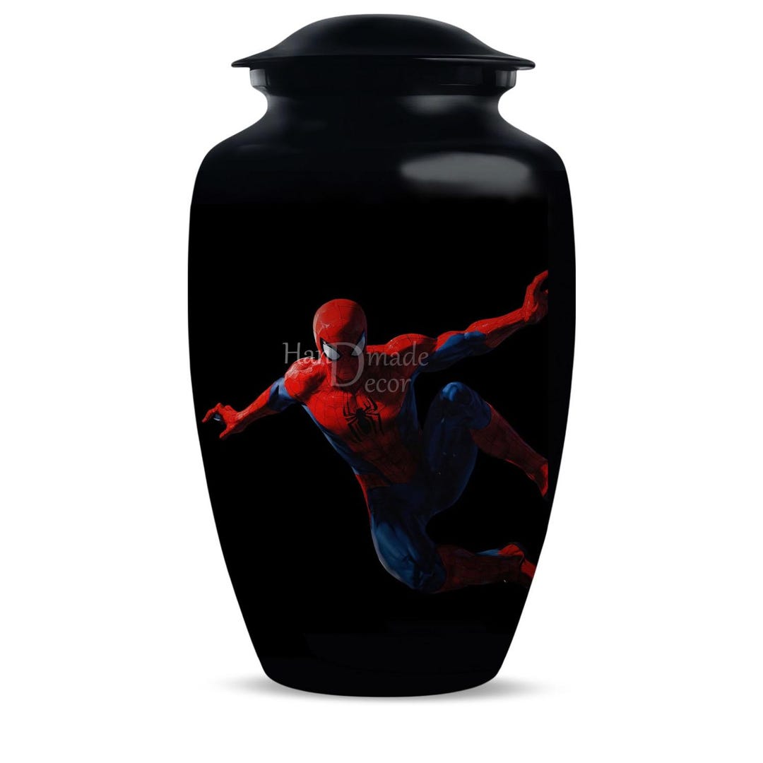 Spider-man Cremation Urn Superhero Tribute for Marvel Fans Bold ...