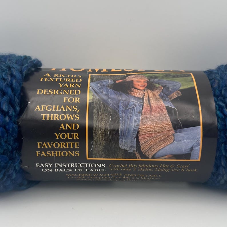Lion Brand Homespun Yarn: 302 Colonial Blue (discontinued and Rare ...