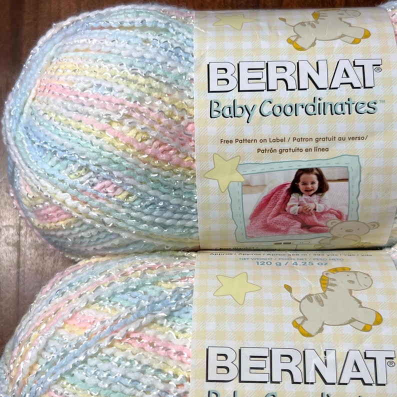 Bernat Baby Coordinates Yarn: Baby Pastels (**one Full Skein ...