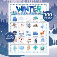 Printable Christmas Bingo Game Activity With 50 Unique Cards for Kids ...