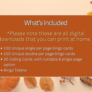 Fall Bingo, 100 Bingo Cards, Autumn Bingo Game, Farm Trip, Fall ...