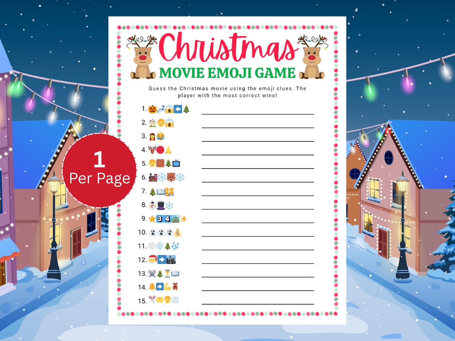 Christmas Emoji Games Bundle – Songs, Movies & Holiday Fun | Printable ...