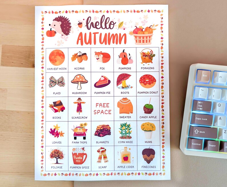 Fall Bingo - 300 Printable Cards - Autumn Classroom Game and Farm Trip ...