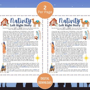 Nativity Left Right Story, Printable Christmas Church Game - Etsy