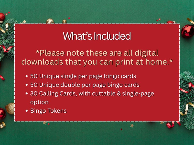 Happy Holidays Bingo, 50 Printable Bingo Cards, Winter Holiday Party ...