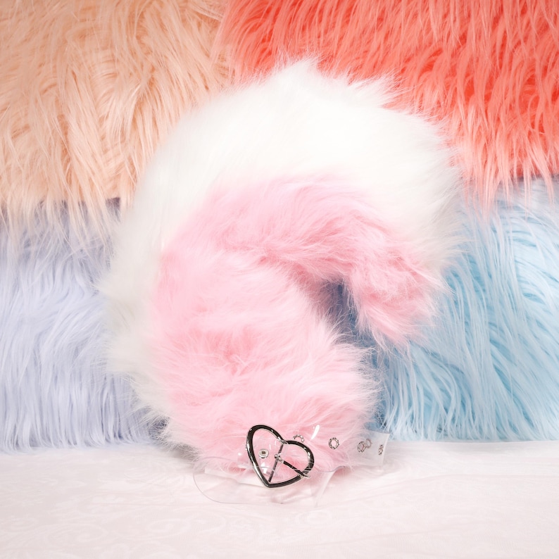 Whimsical Japanese Curled Furry Tail Soft Plush Squeaky Tail Fursuit ...