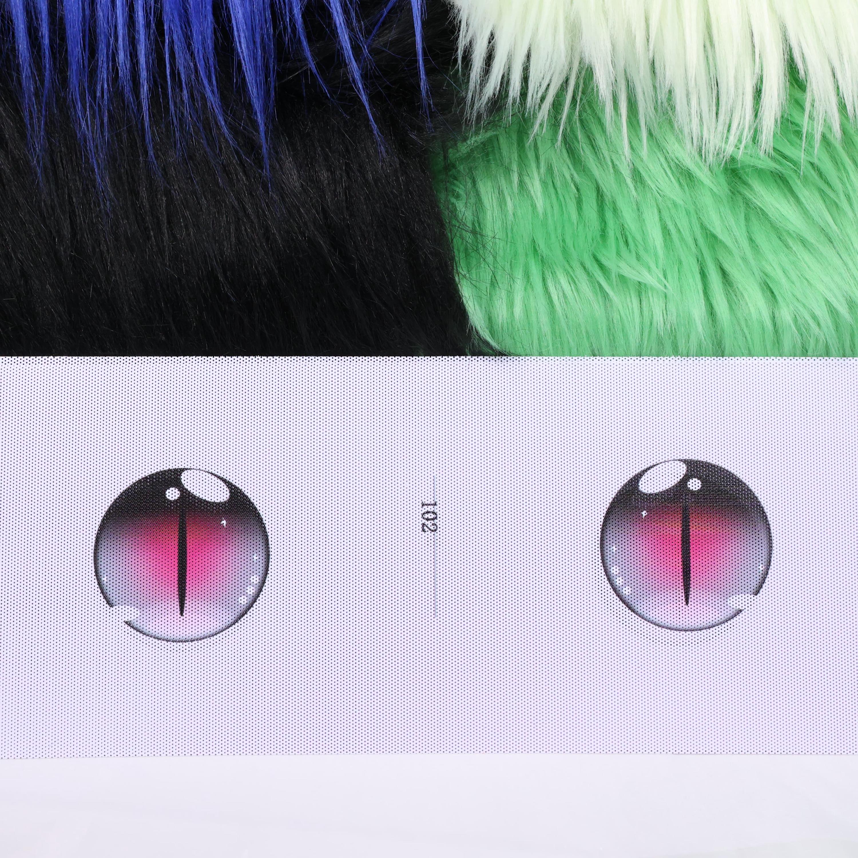 Shadow Gaze Fursuit Eyes Dark Gradient Cat Slit Pupil Mesh Lens Night ...