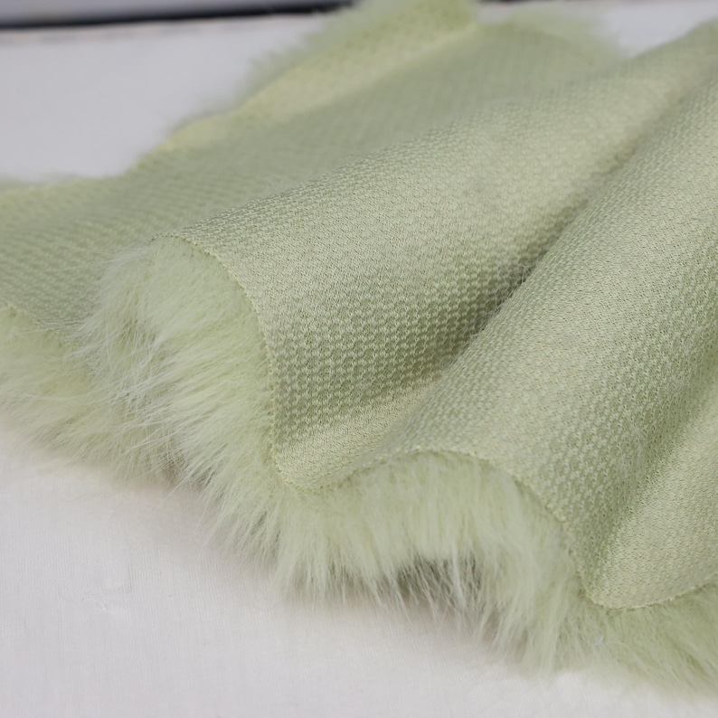 3cm Faux Fox Fur Fabric Green Teal Plush Synthetic Fur for Fursuit ...