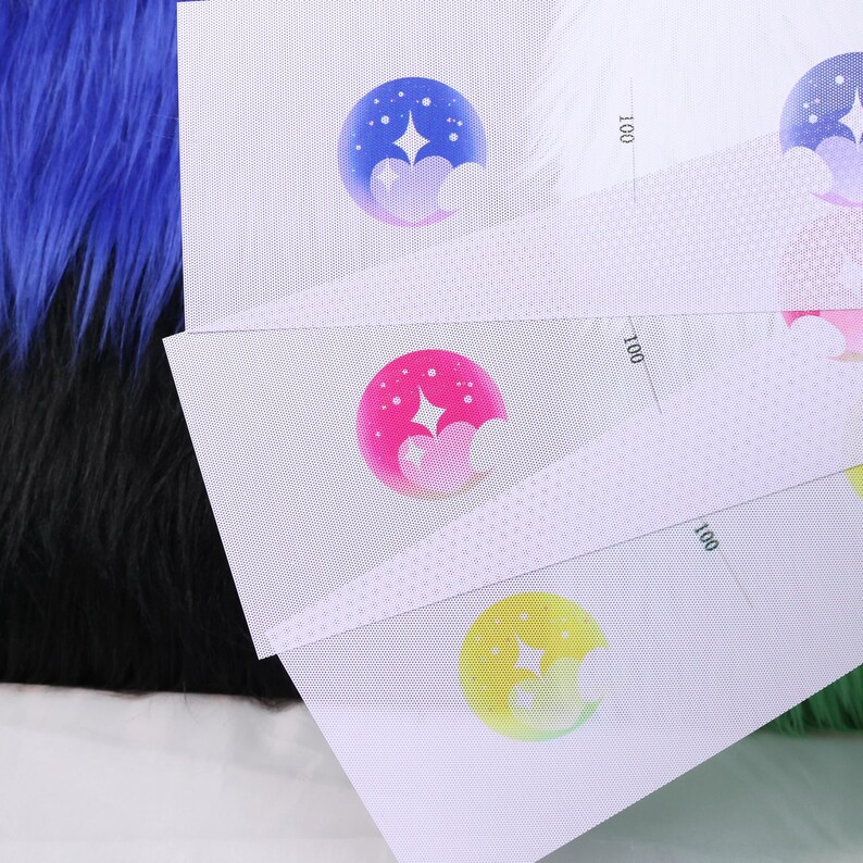 Furry Fursuit Eye Mesh Lens Dreamy Gradient Sparkle Design Semi ...