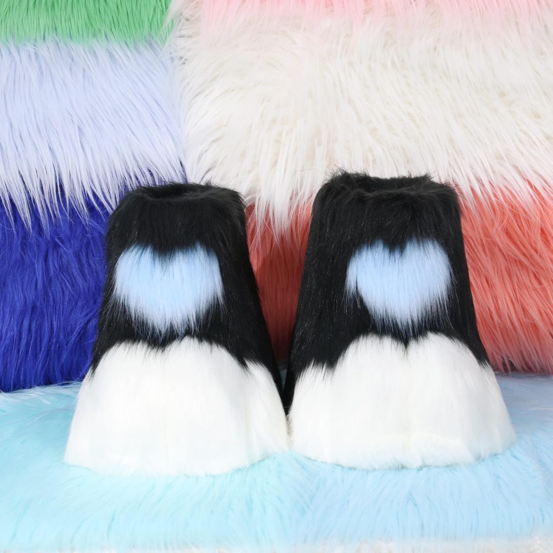 Fursuit Hoof Paw Shoes Heart Mark 3D Printed Shell Outdoor Cosplay ...