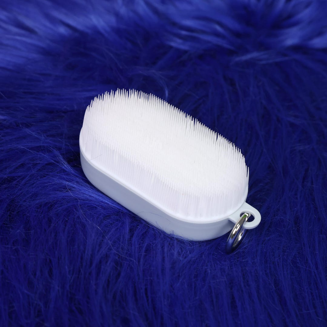 Furry Suit Care Brush Soft Silicone Detangler Anti Static Fur Brush PE ...