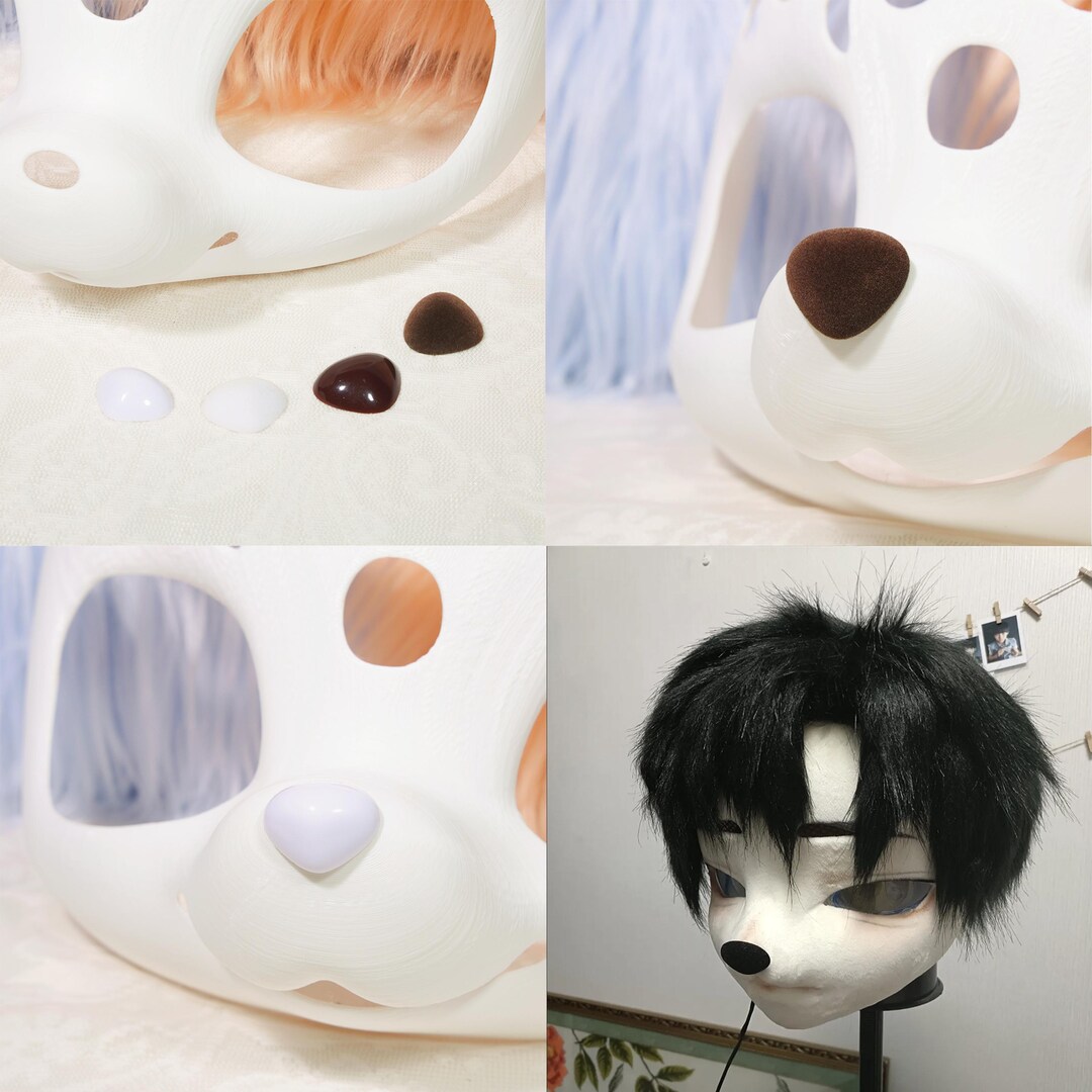 Furry Cosplay Animal Nose DIY Fursuit Soft Glossy Finish Custom Nose ...