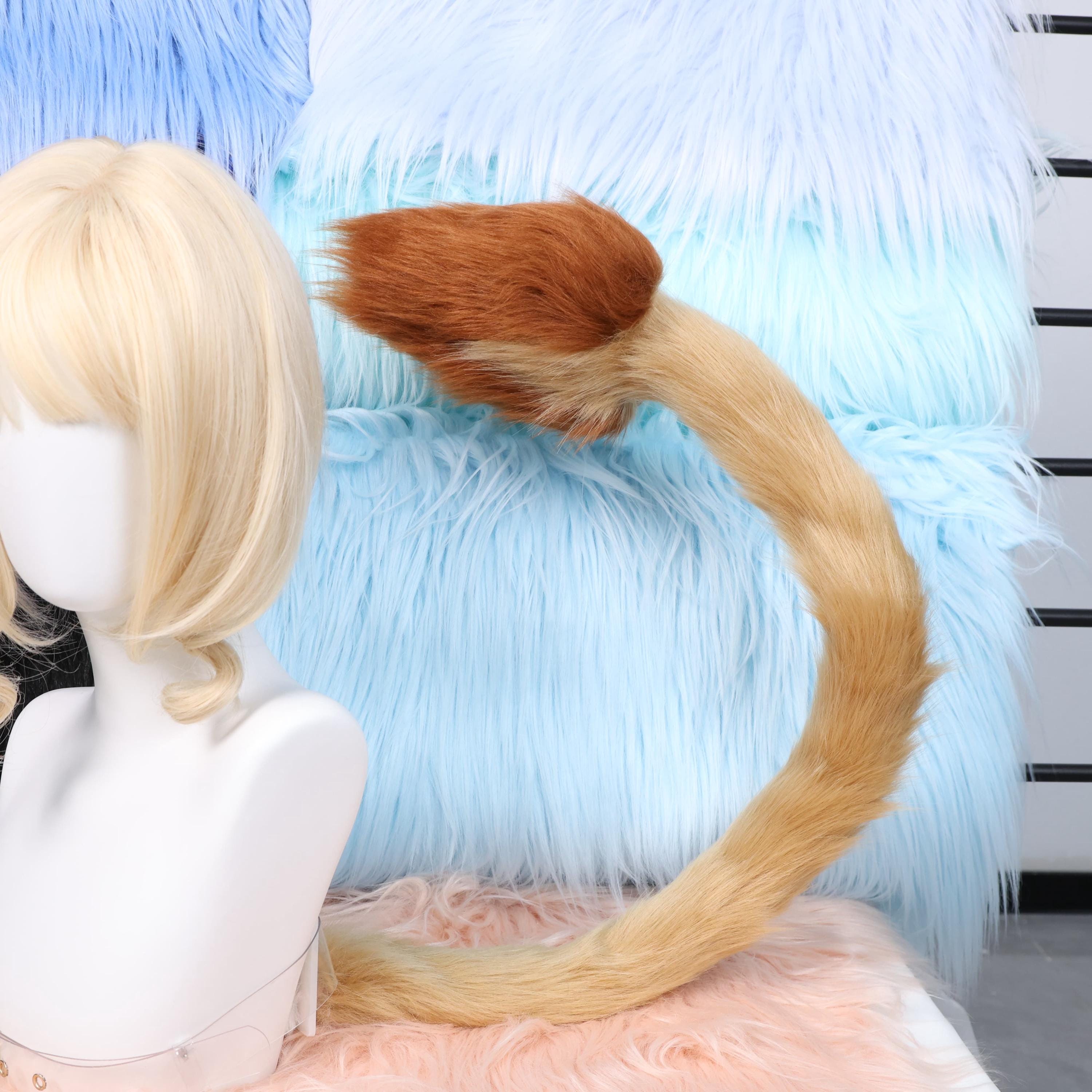 Lion Tail Cosplay Costume Accessory Furry Faux Fur Tail Transparent ...