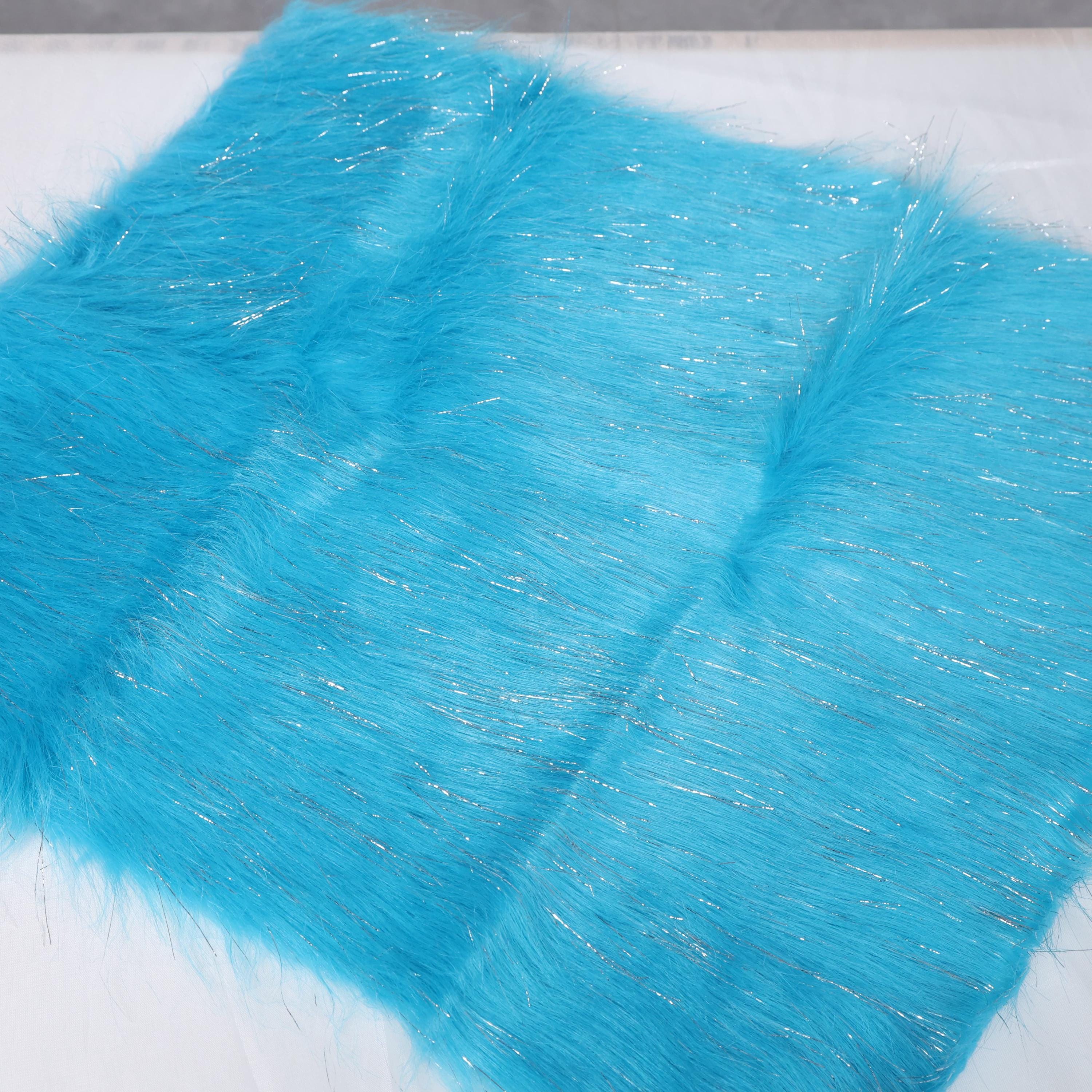 Tinsel Shag Faux Fur Fabric Long Pile Metallic Lurex Soft Plush ...