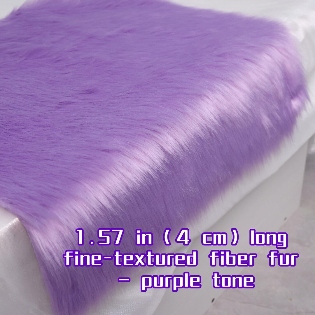 Moonlight Purple Faux Fur Fabric 1.57 Inch Long Pile Soft Fiber for ...