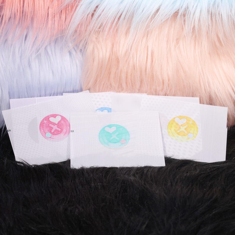 Heart Cross Furry Eye Mesh Pair Blanks Anime Sigil Eyes DIY Fursuit ...
