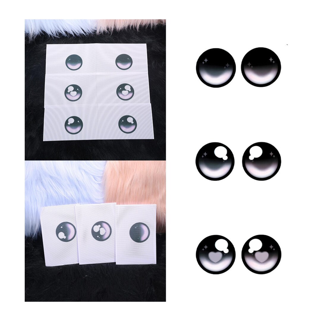 Soft Pastel Fursuit Eyes Low Saturation KIG Style Mesh Eye Decals With ...