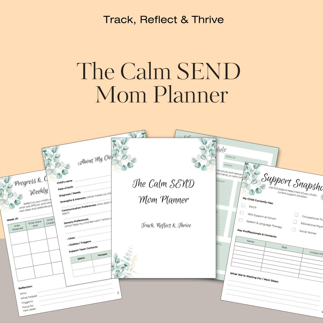 Calm SEND Mom Planner – Special Needs Tracker (PDF Download) - Etsy