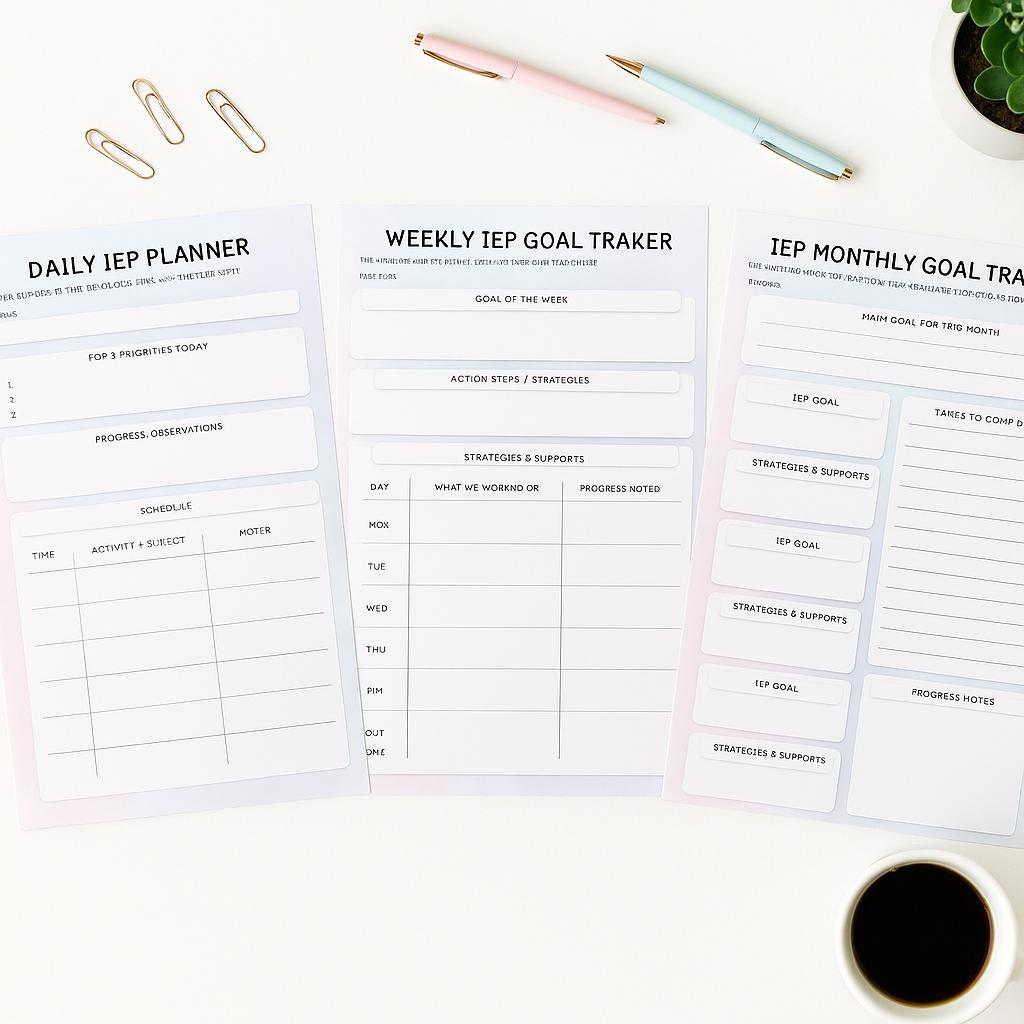 IEP Goal Tracker Printable | Special Education Planner Autism (PDF ...