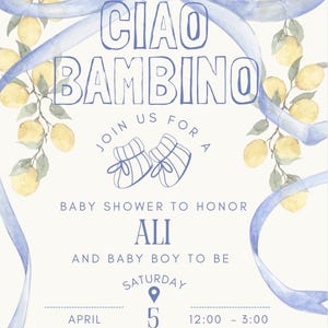 Italian Theme Baby Shower & Welcome Sign - Etsy